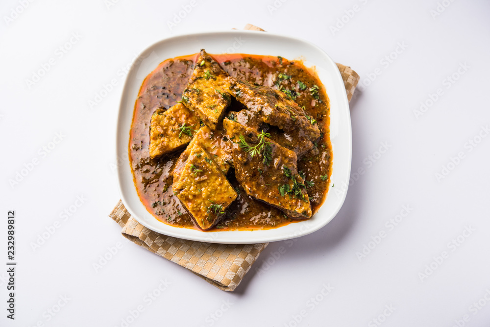 Patodi Rassa Bhaji or patwadi Sabji, a popular Maharashtrian spicy ...