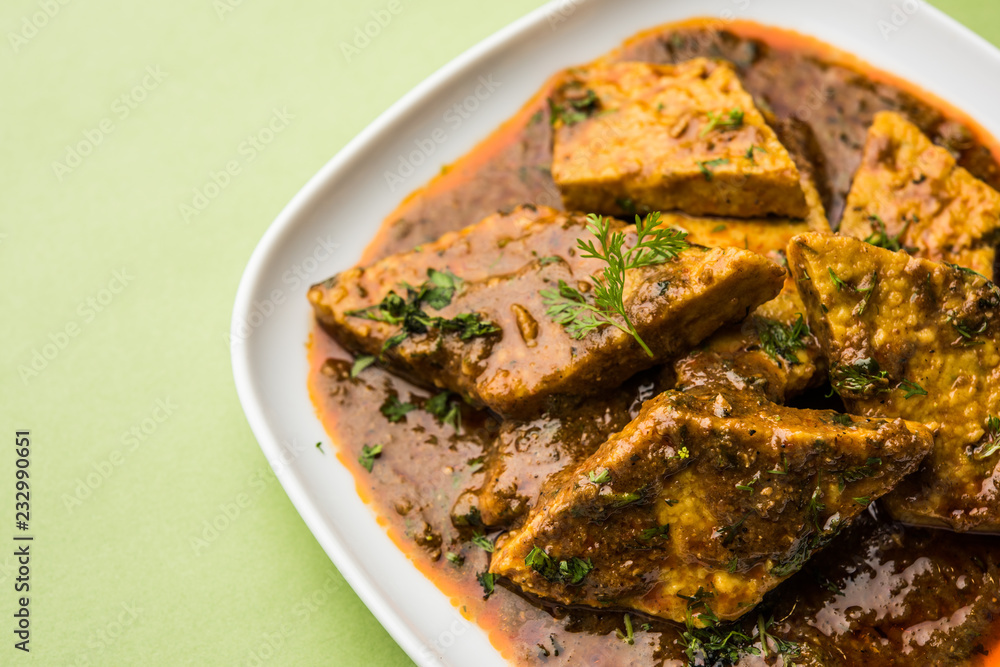 Patodi Rassa Bhaji or patwadi Sabji, a popular Maharashtrian spicy ...