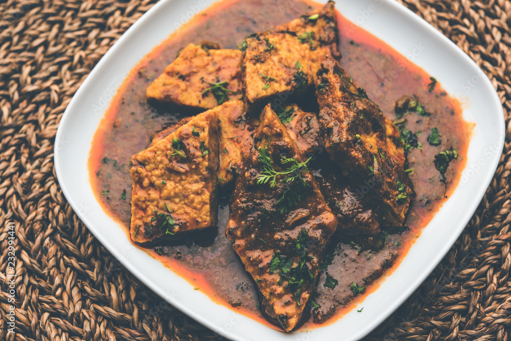 Patodi Rassa Bhaji or patwadi Sabji, a popular Maharashtrian spicy ...