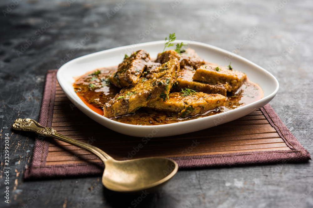 Patodi Rassa Bhaji or patwadi Sabji, a popular Maharashtrian spicy ...