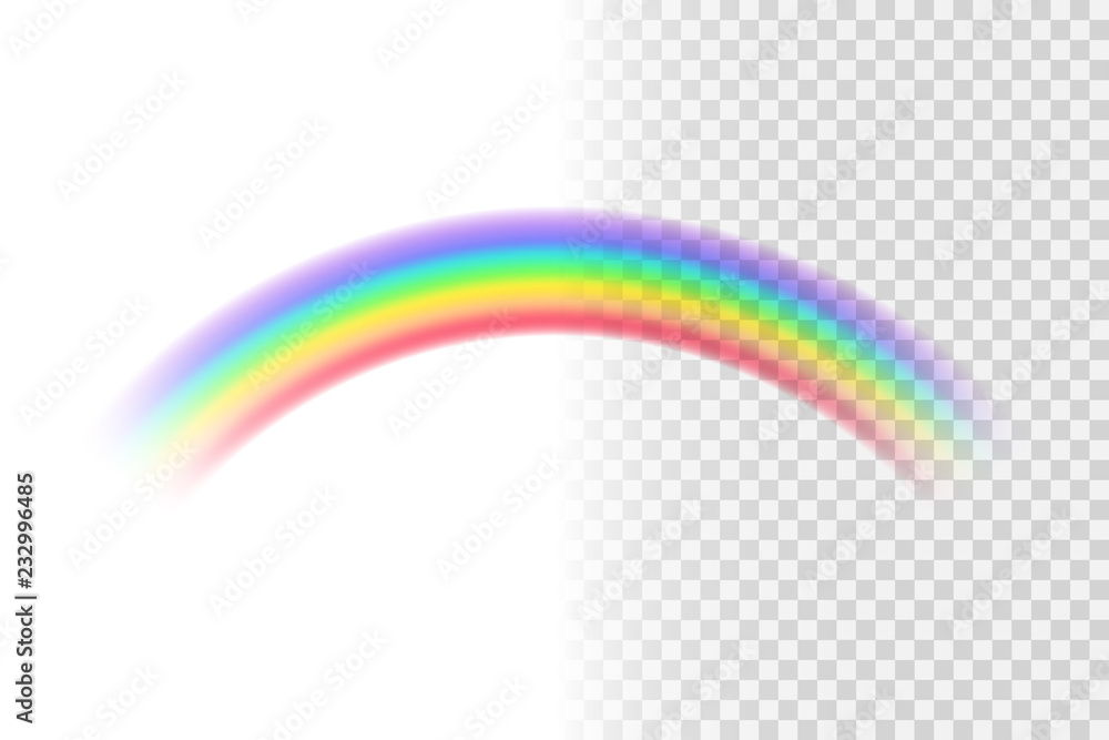 Rainbow icon isolated on transparent background. Spectrum fantasy ...