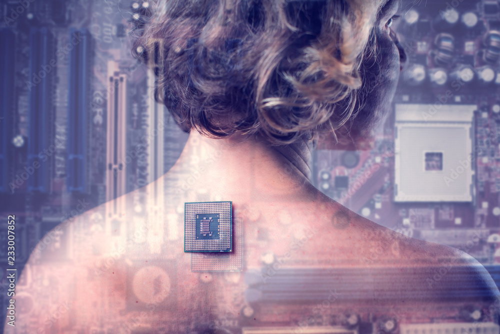 Bionic chip (processor) implant in female human body - future ...