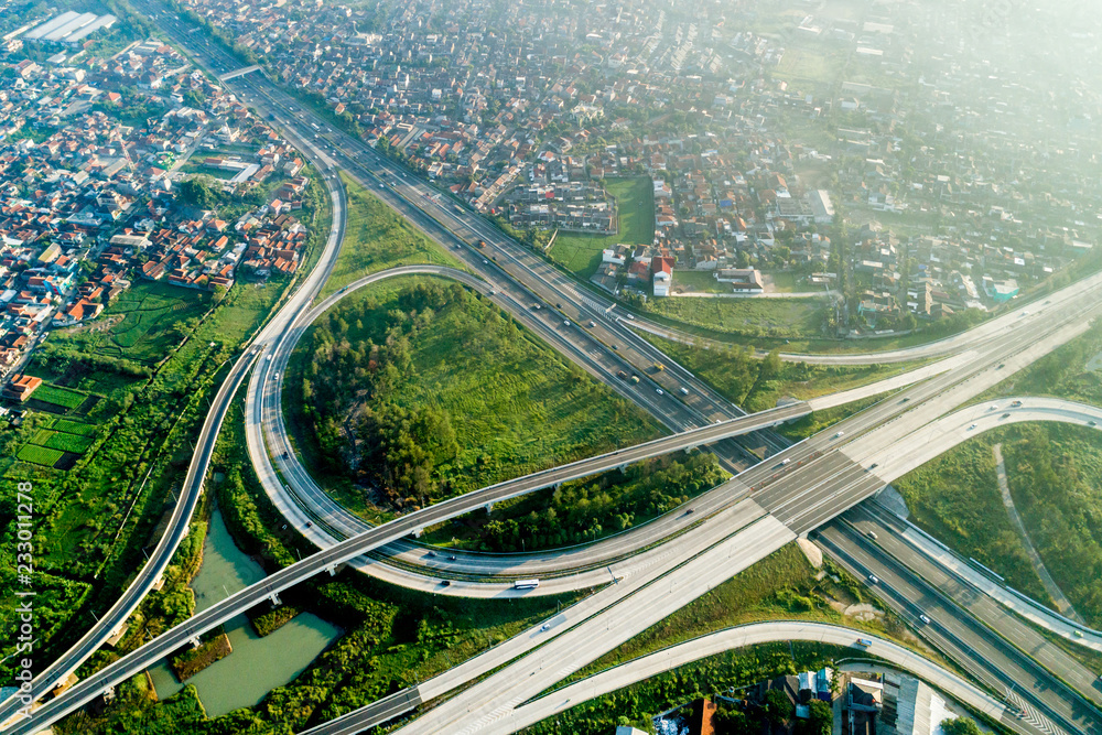 Aerial View of Pasir Koja Highway Interchange, Soroja and Purbaleunyi ...