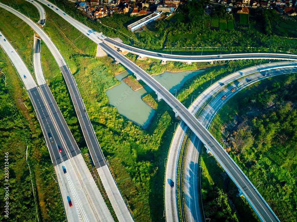 Aerial View of Pasir Koja Highway Interchange, Soroja and Purbaleunyi ...