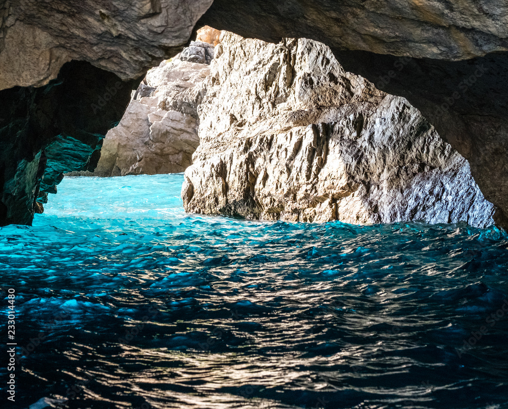The Green Grotto (also known as The Emerald Grotto), Grotta Verde, on ...