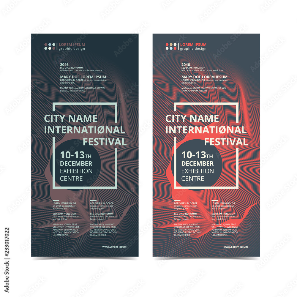 Event Flyer Layout with abstract shapes. Vector illustration. Stock ...