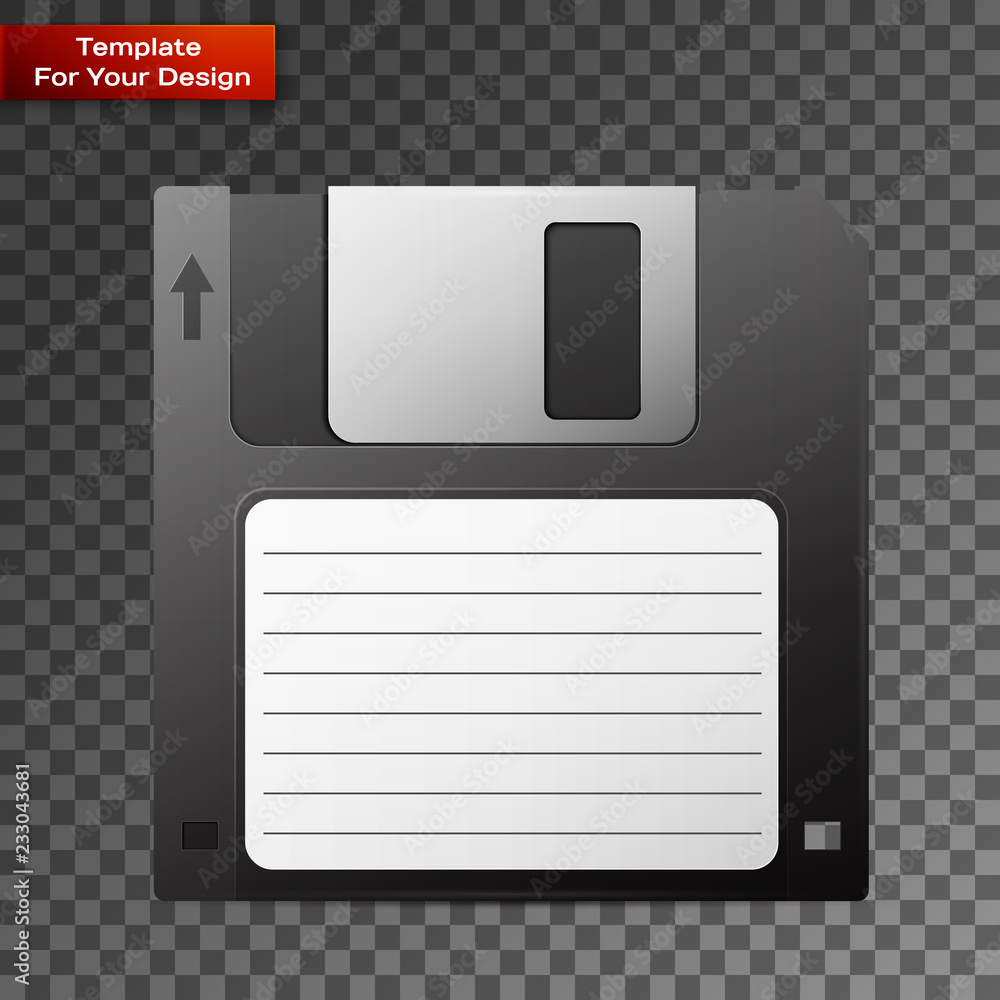 Diskette On transparent Background Stock Vector | Adobe Stock