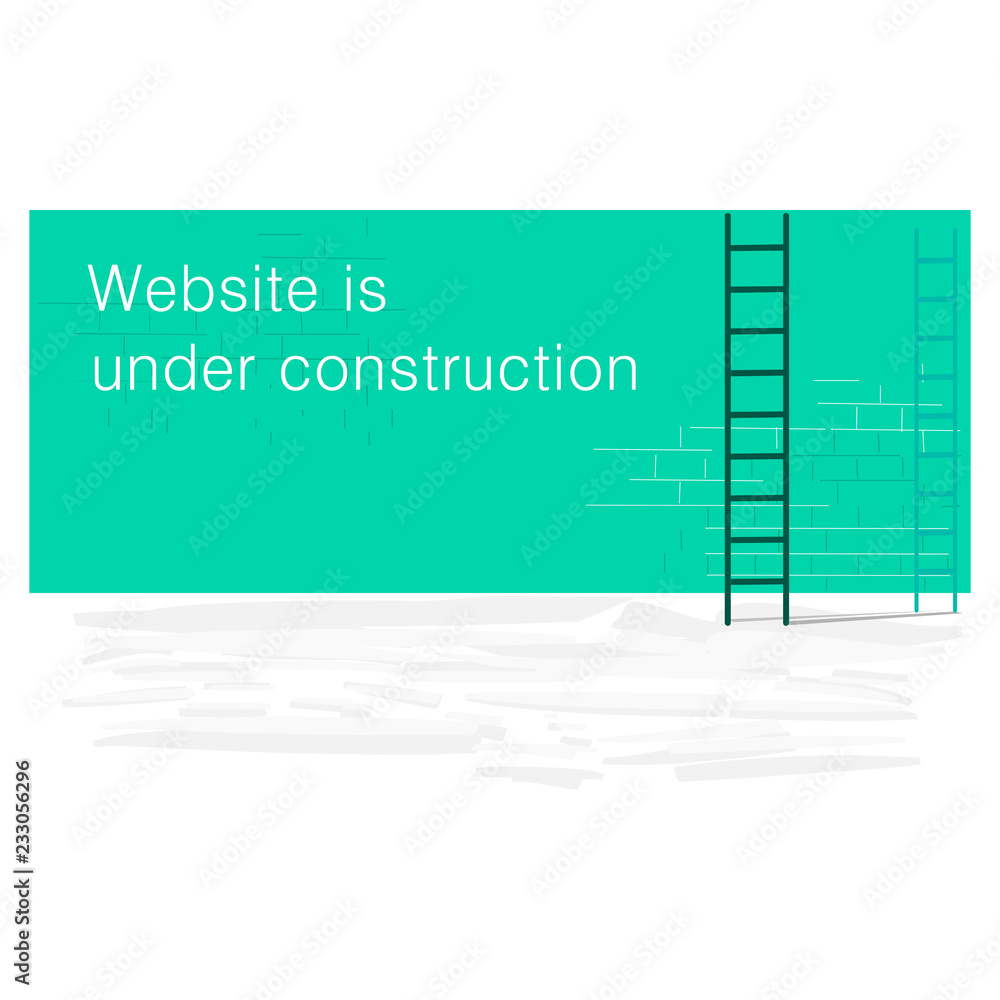 Website under construction page - vector illustration. Stock Vector ...