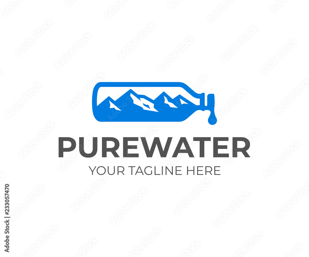 Bottled Water Logos With Mountains