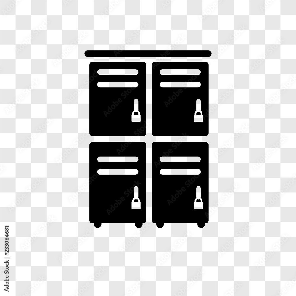 Lockers vector icon isolated on transparent background, Lockers ...