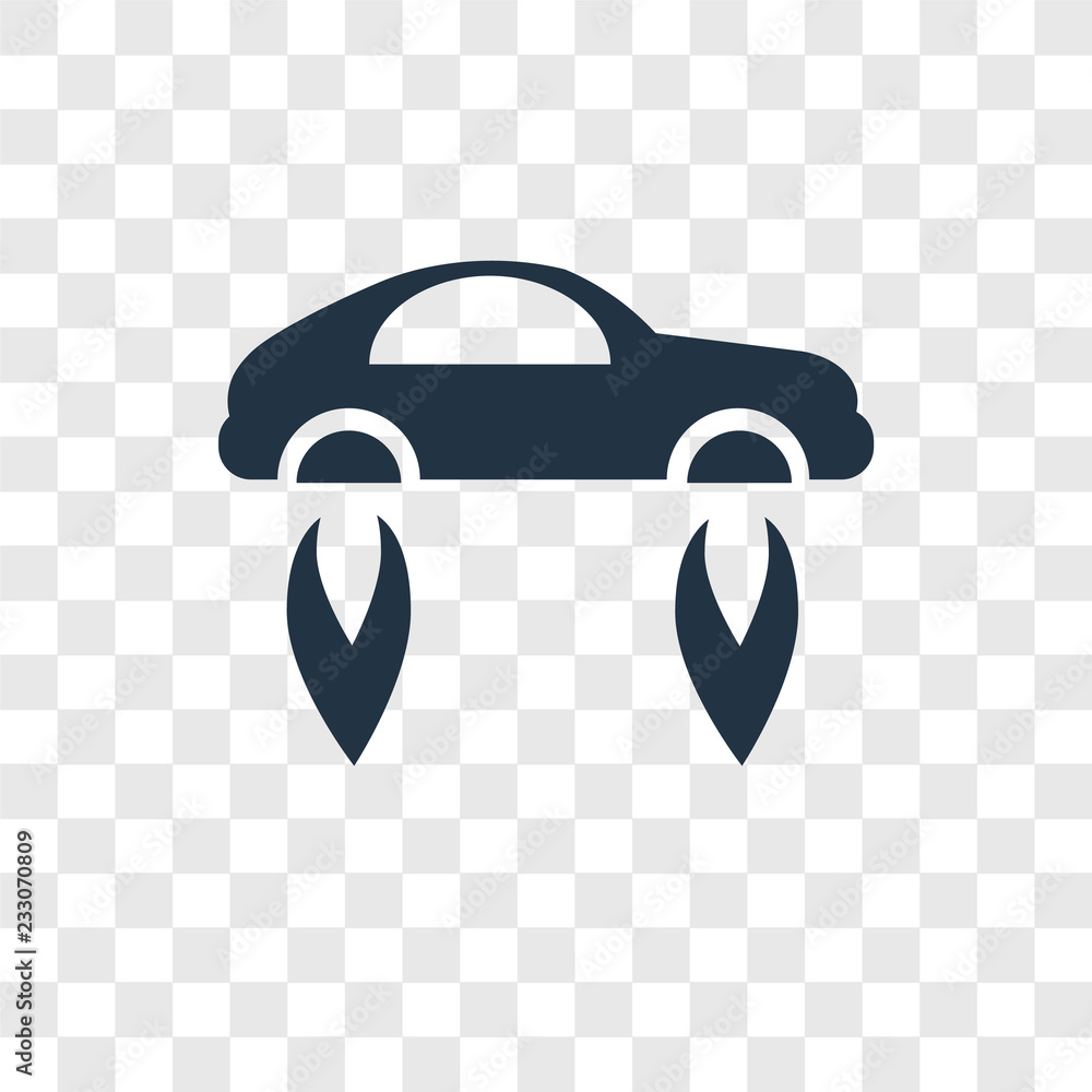 Flying car vector icon isolated on transparent background, Flying car ...