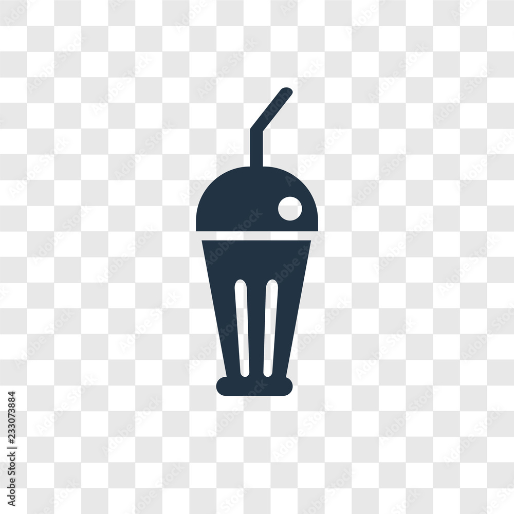 Milkshake vector icon isolated on transparent background, Milkshake ...