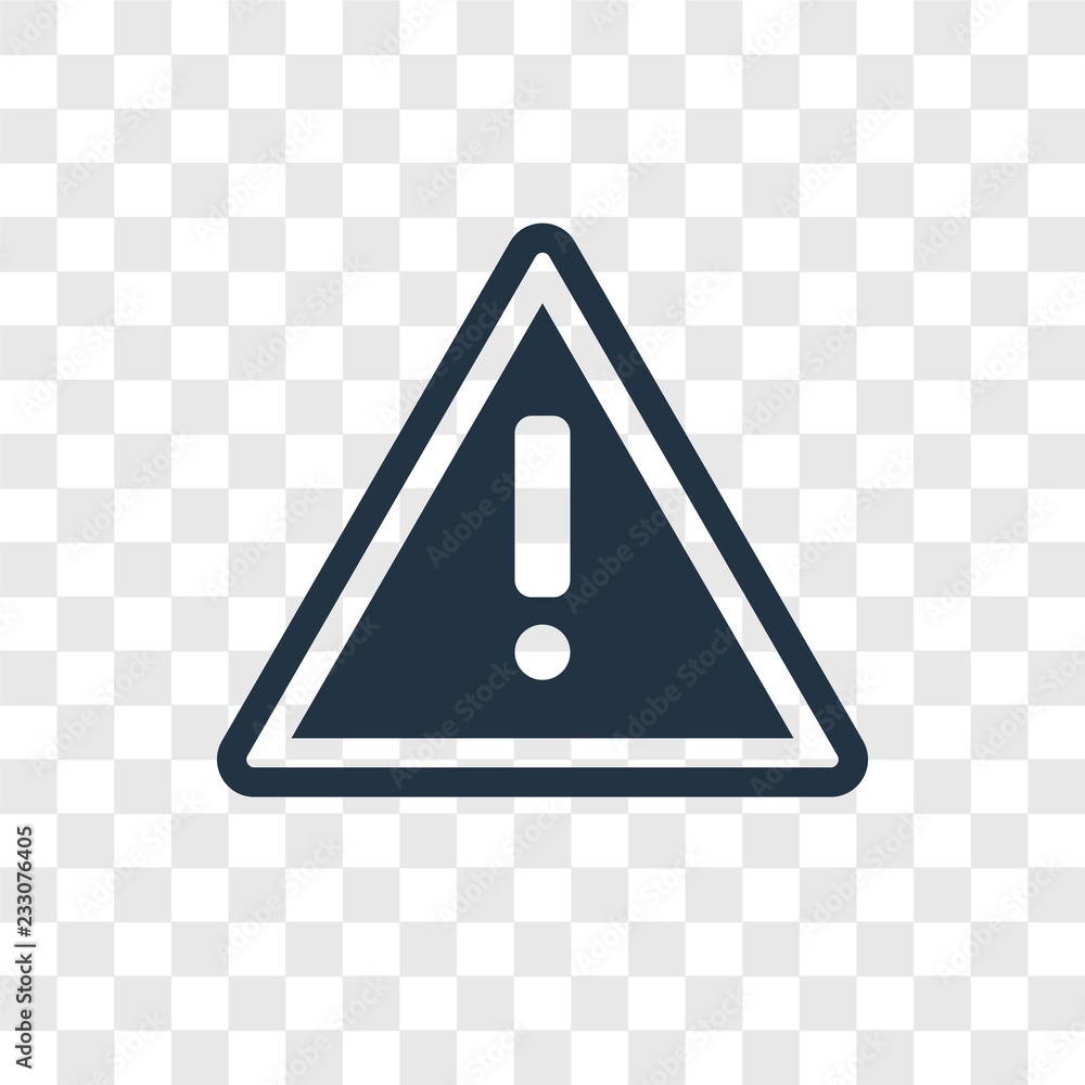 Attention vector icon isolated on transparent background, Attention ...