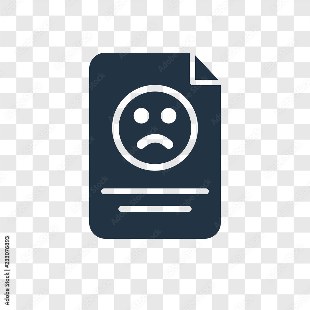 Complaint vector icon isolated on transparent background, Complaint ...