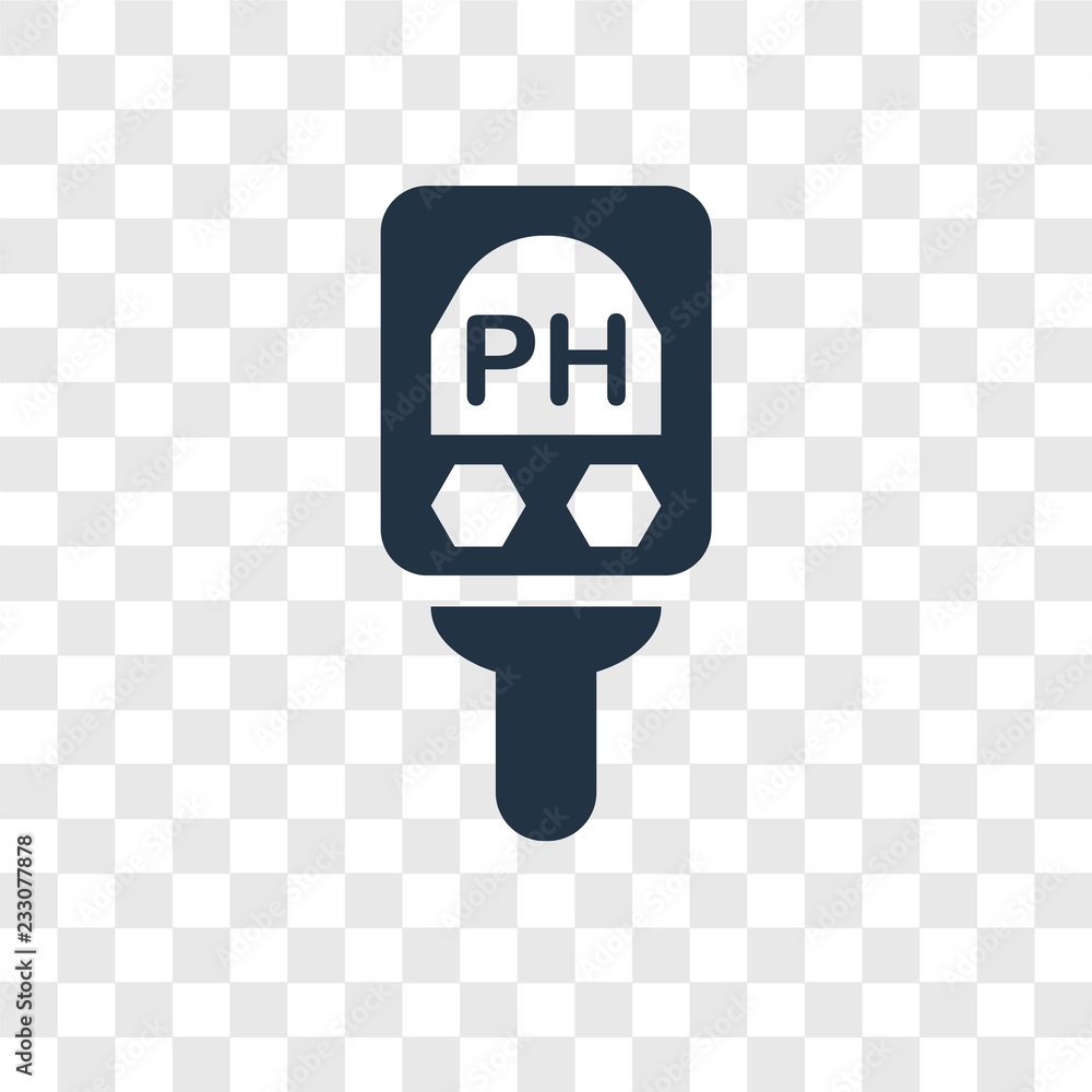 Ph meter vector icon isolated on transparent background, Ph meter ...