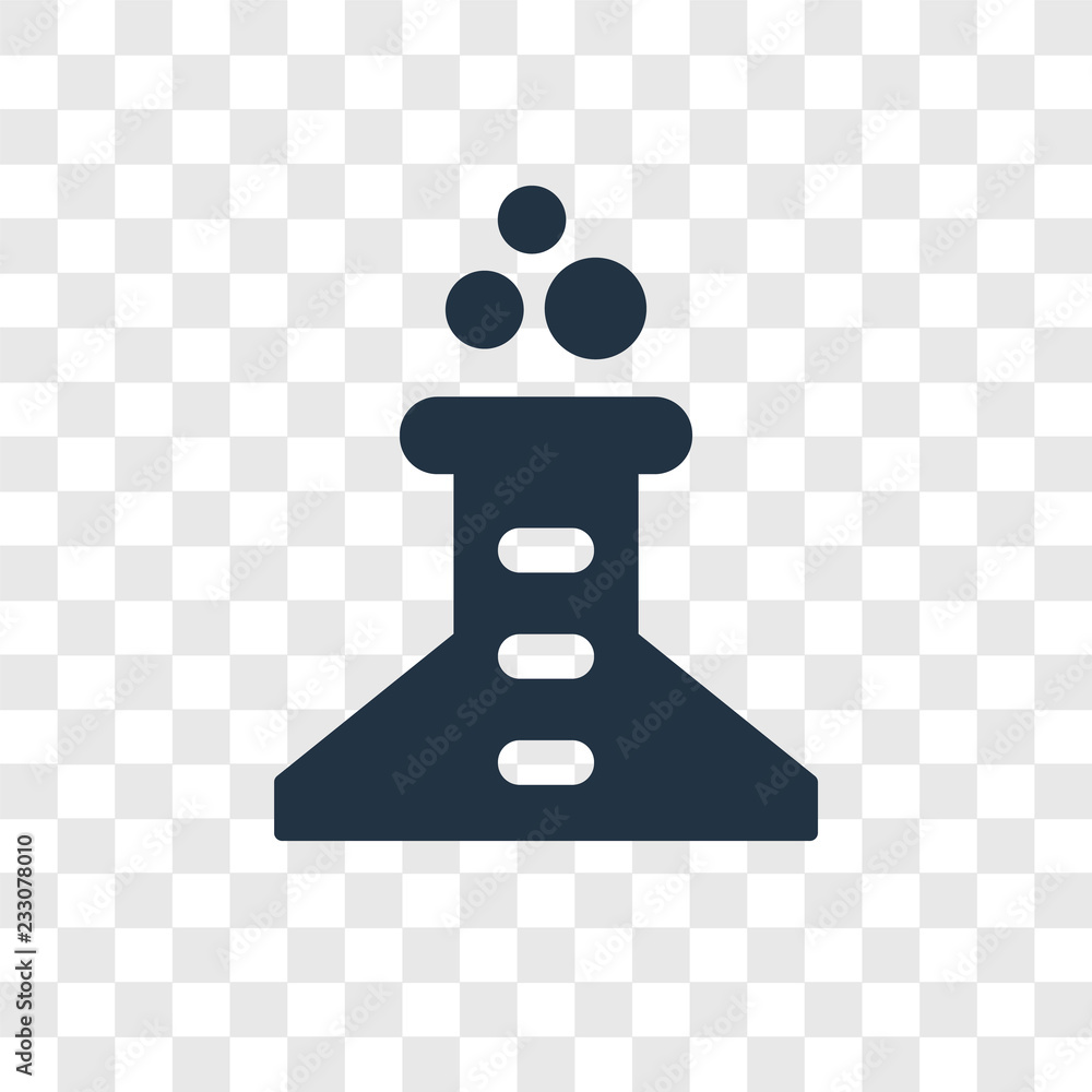 Beaker vector icon isolated on transparent background, Beaker ...