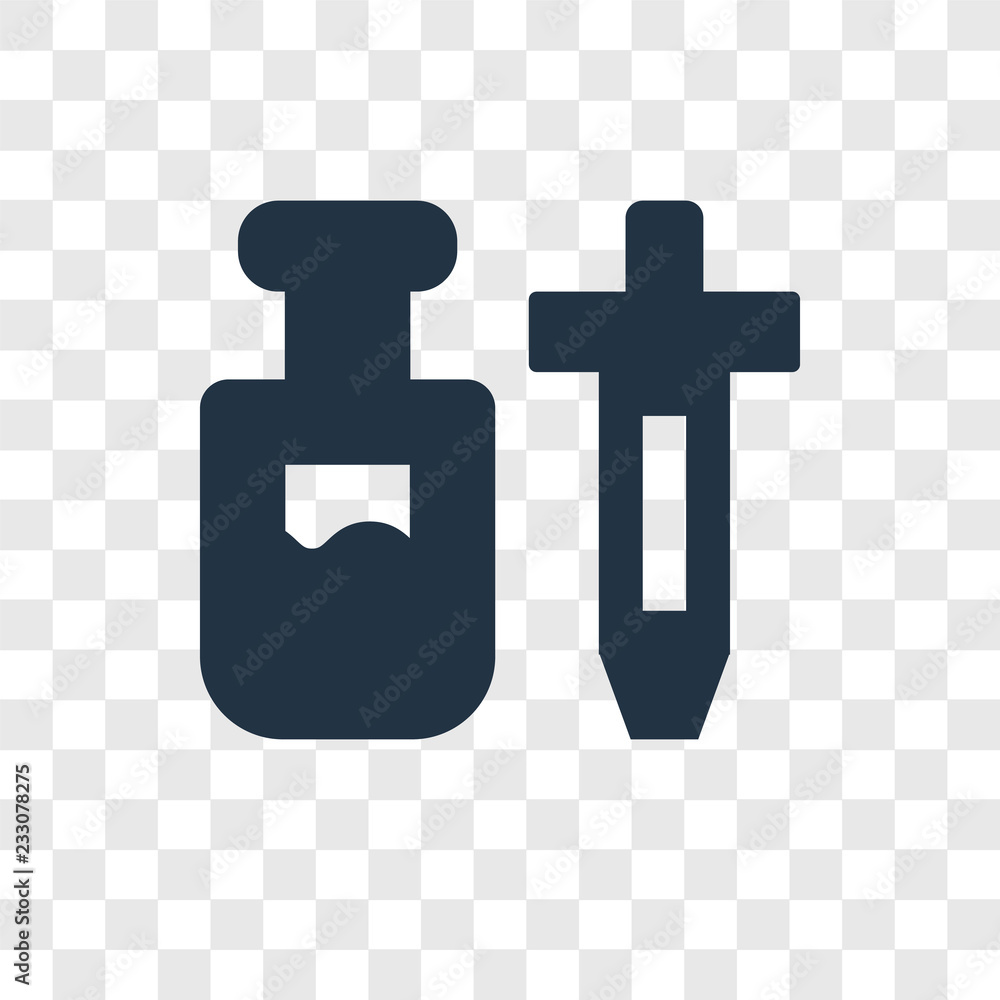 Vial vector icon isolated on transparent background, Vial transparency ...