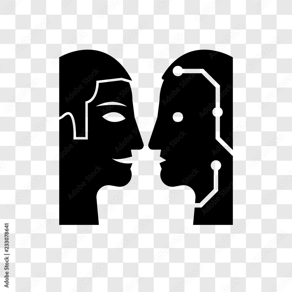 Turing test vector icon isolated on transparent background, Turing test ...