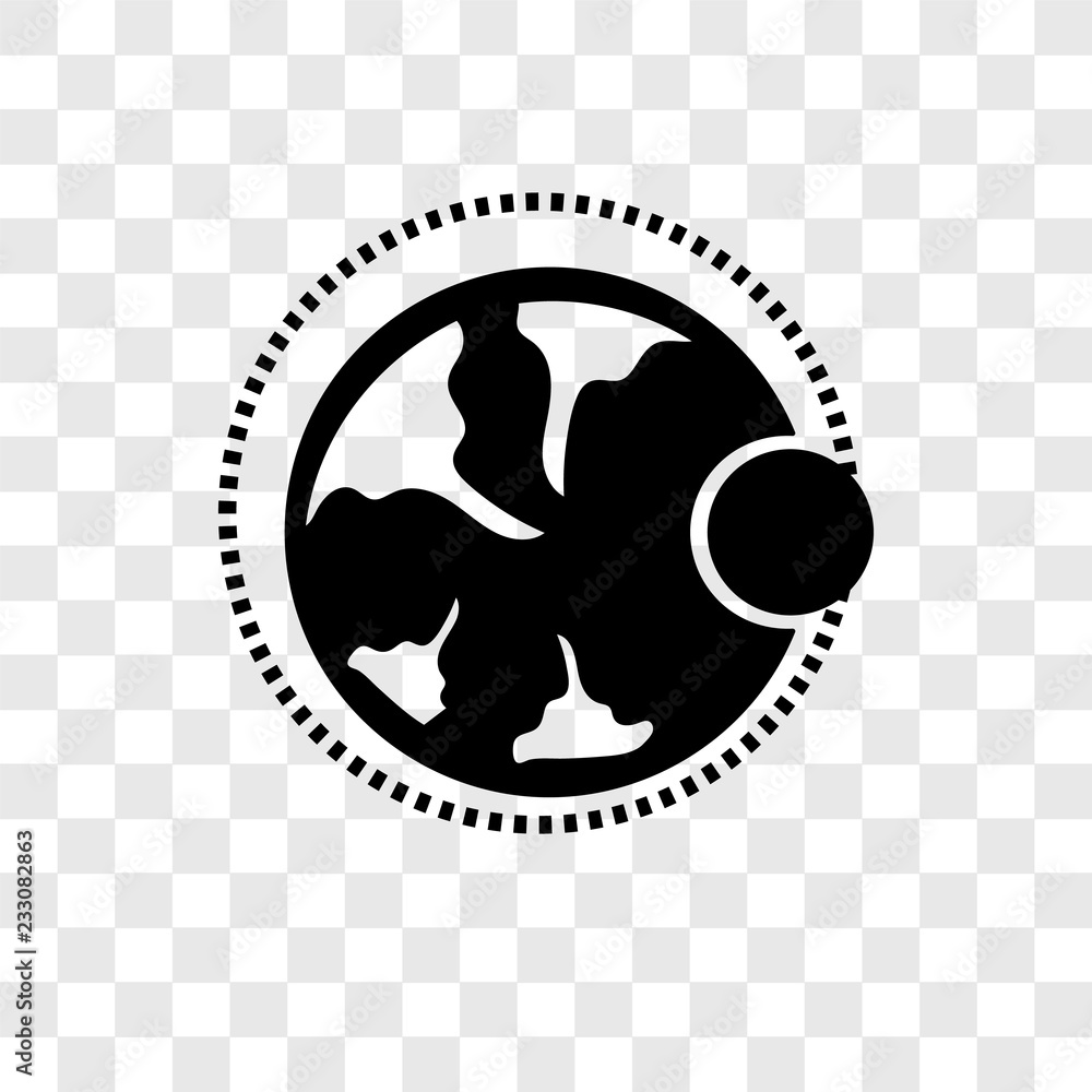 Planet earth vector icon isolated on transparent background, Planet ...