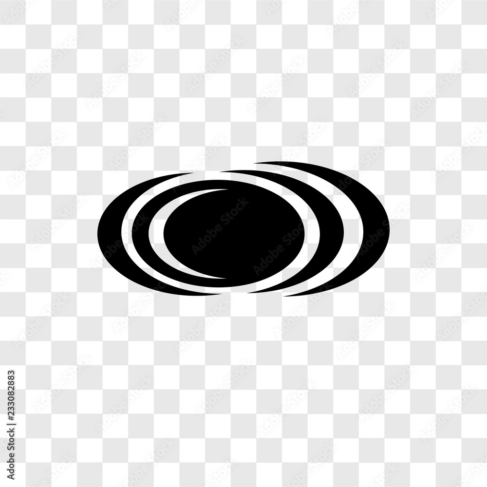 Black hole vector icon isolated on transparent background, Black hole ...
