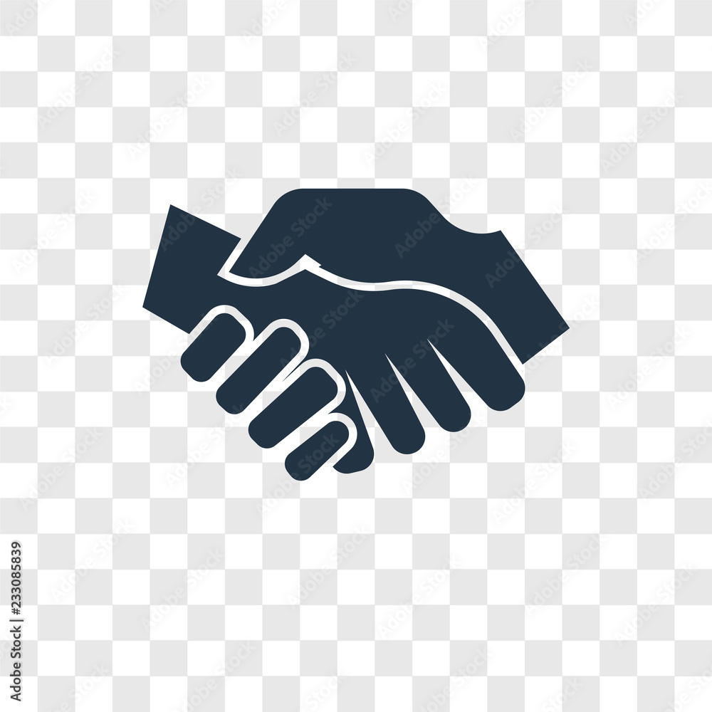 Handshake vector icon isolated on transparent background, Handshake ...