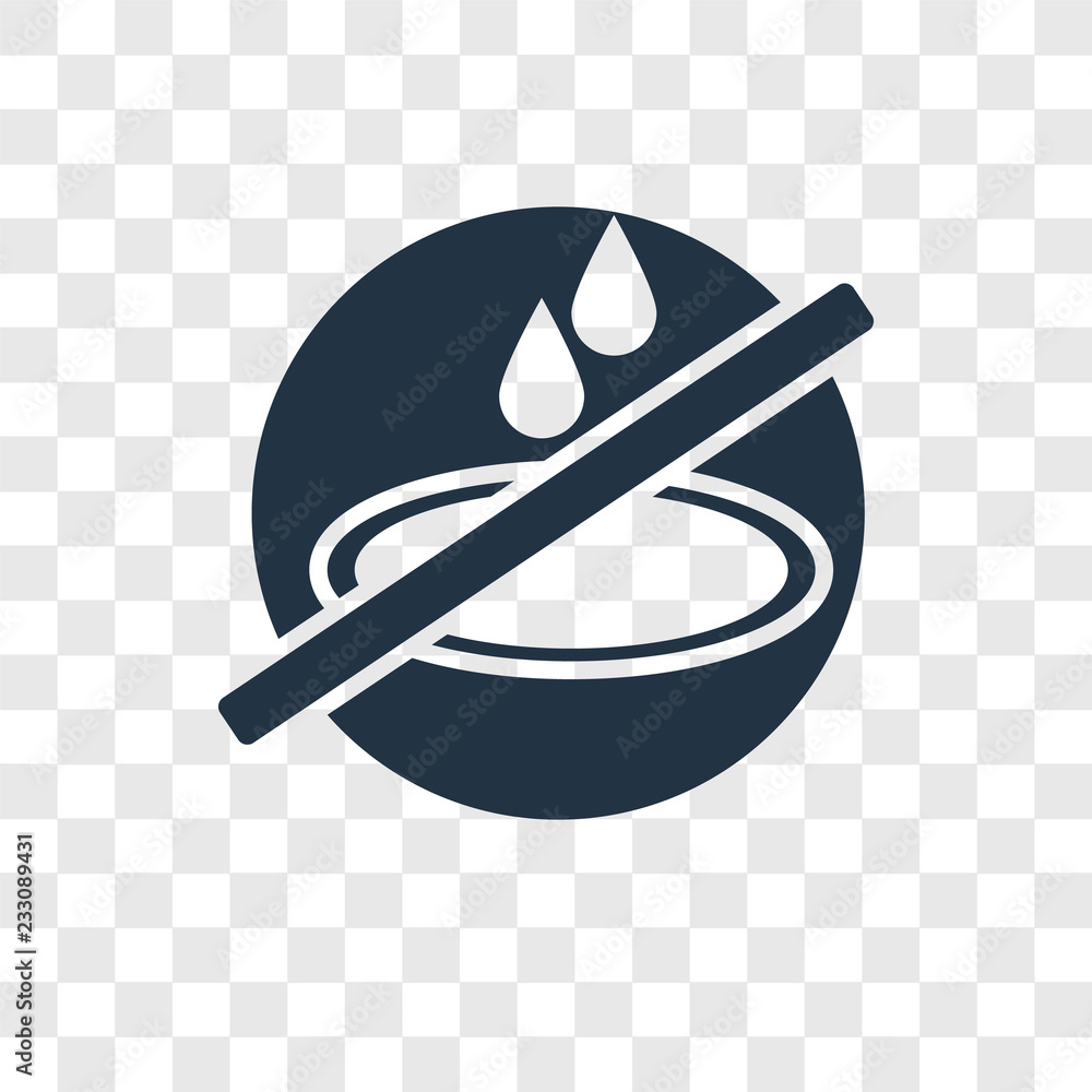 No water vector icon isolated on transparent background, No water ...
