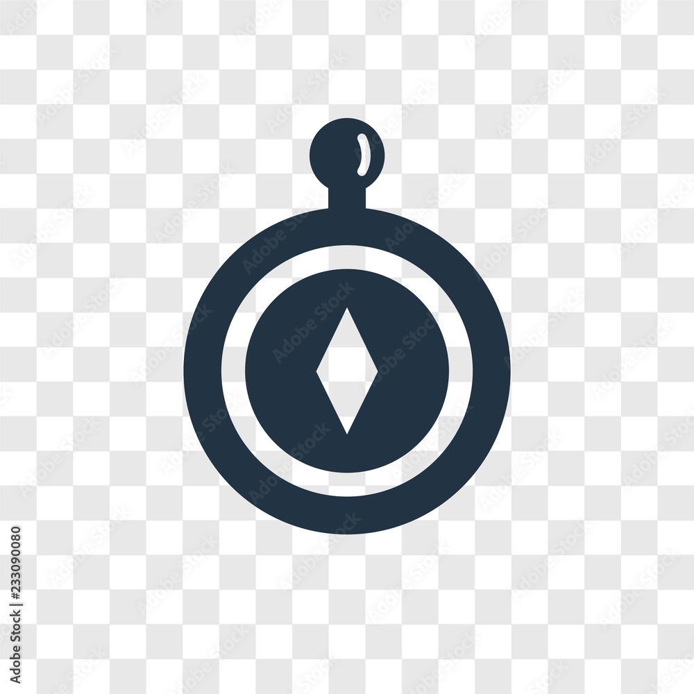 Compass vector icon isolated on transparent background, Compass ...