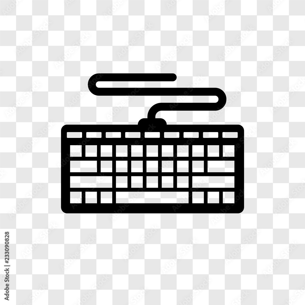 Keyboard vector icon isolated on transparent background, Keyboard ...