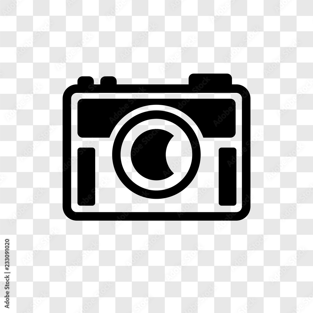 Camera vector icon isolated on transparent background, Camera ...