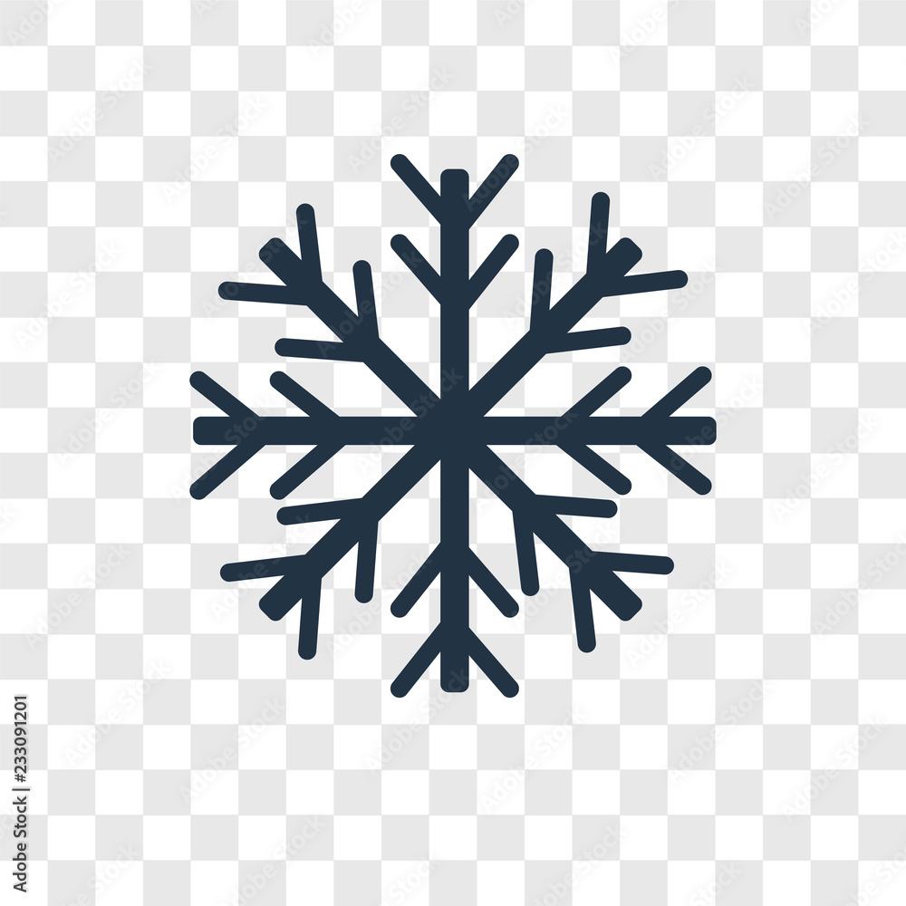 Snowflake vector icon isolated on transparent background, Snowflake ...