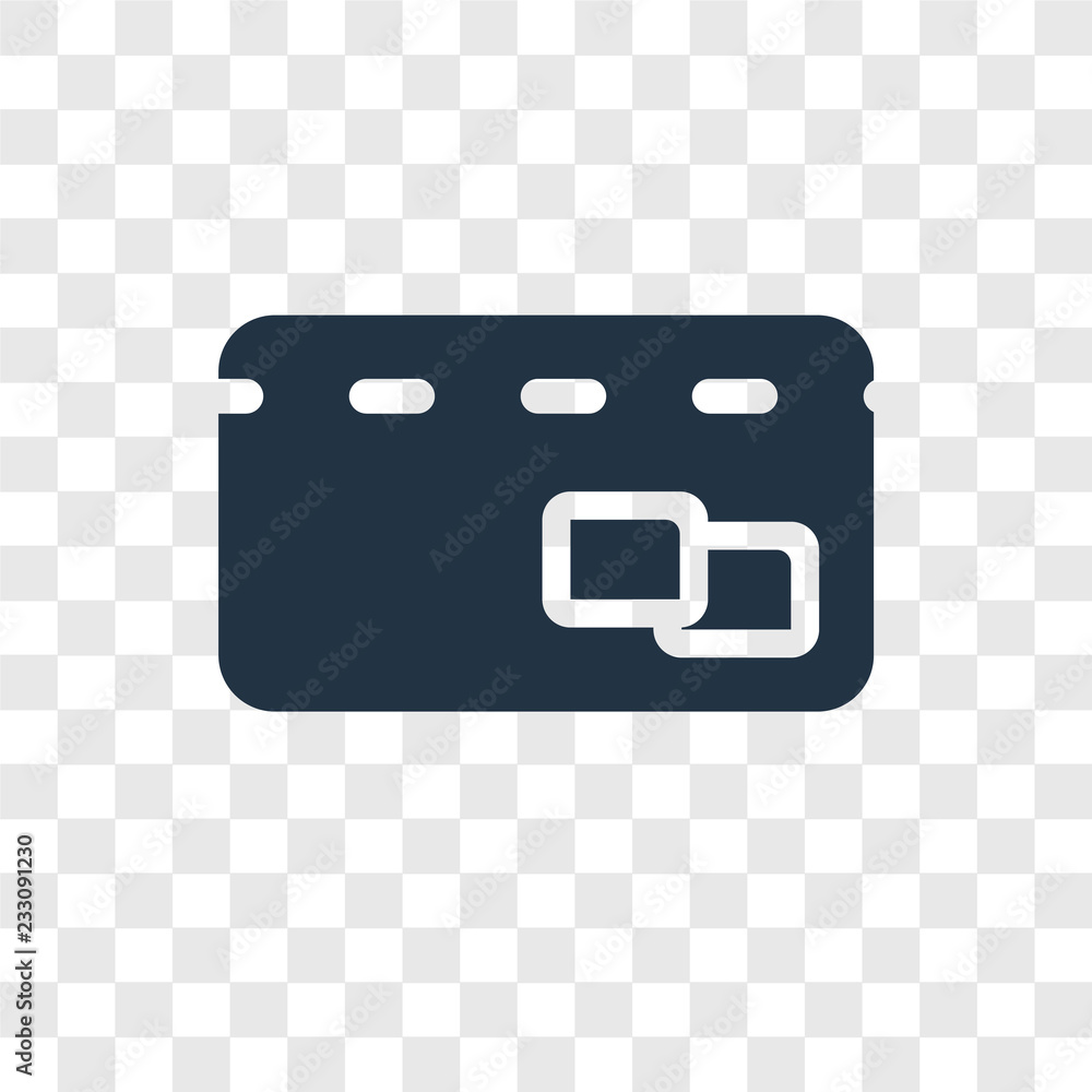 Cit card vector icon isolated on transparent background, Cit card ...