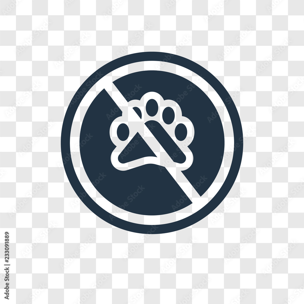 No animals vector icon isolated on transparent background, No animals ...