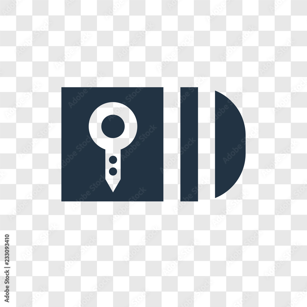 Room key vector icon isolated on transparent background, Room key ...