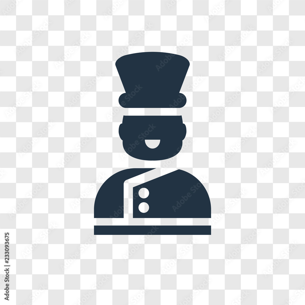 Bellboy vector icon isolated on transparent background, Bellboy ...