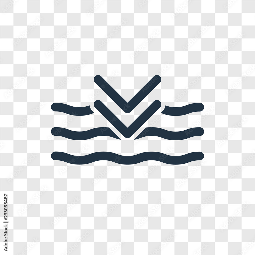 Deep vector icon isolated on transparent background, Deep transparency ...