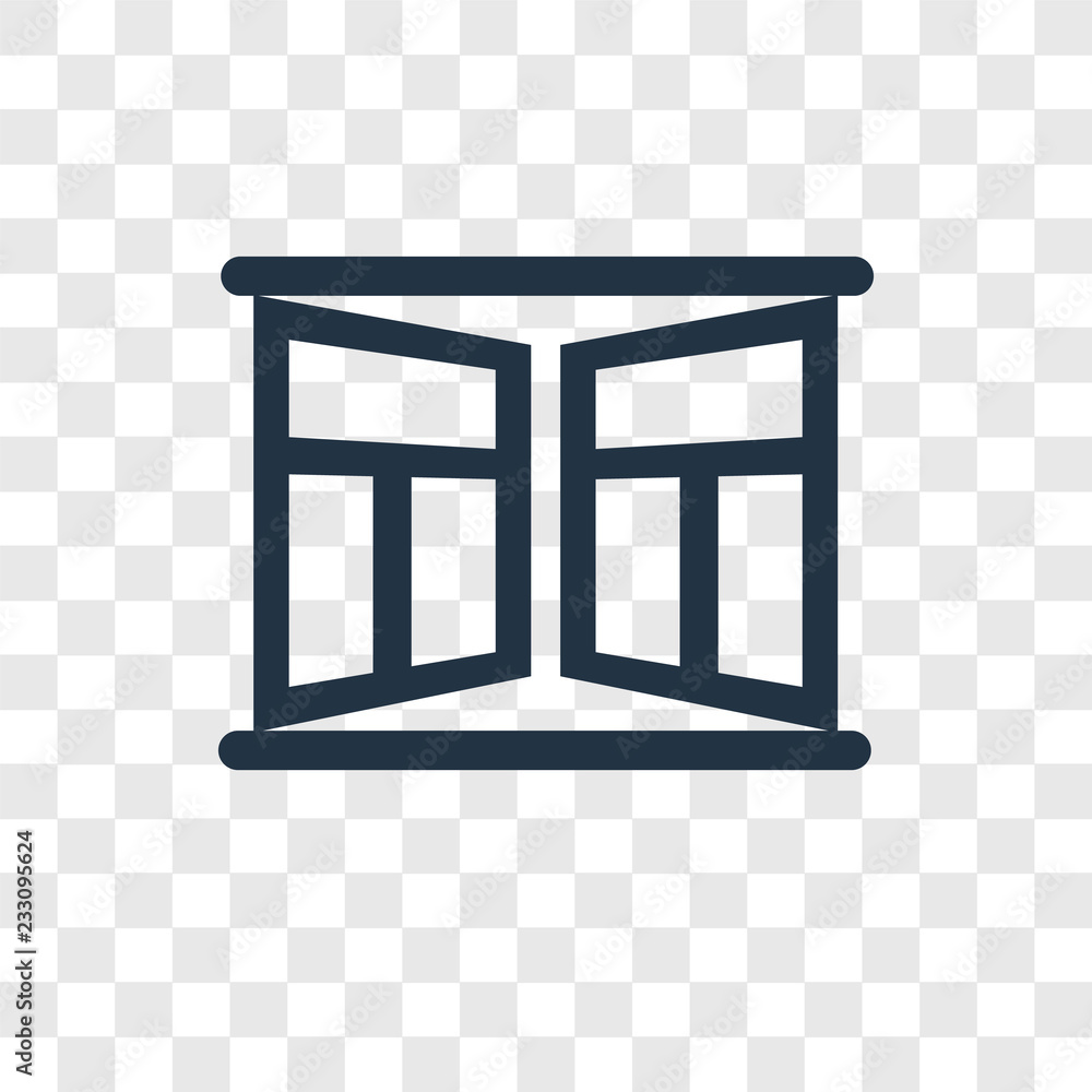 Window vector icon isolated on transparent background, Window ...