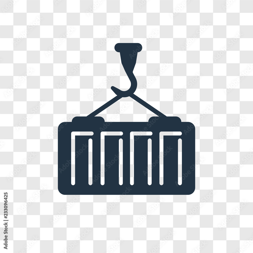 Container vector icon isolated on transparent background, Container ...
