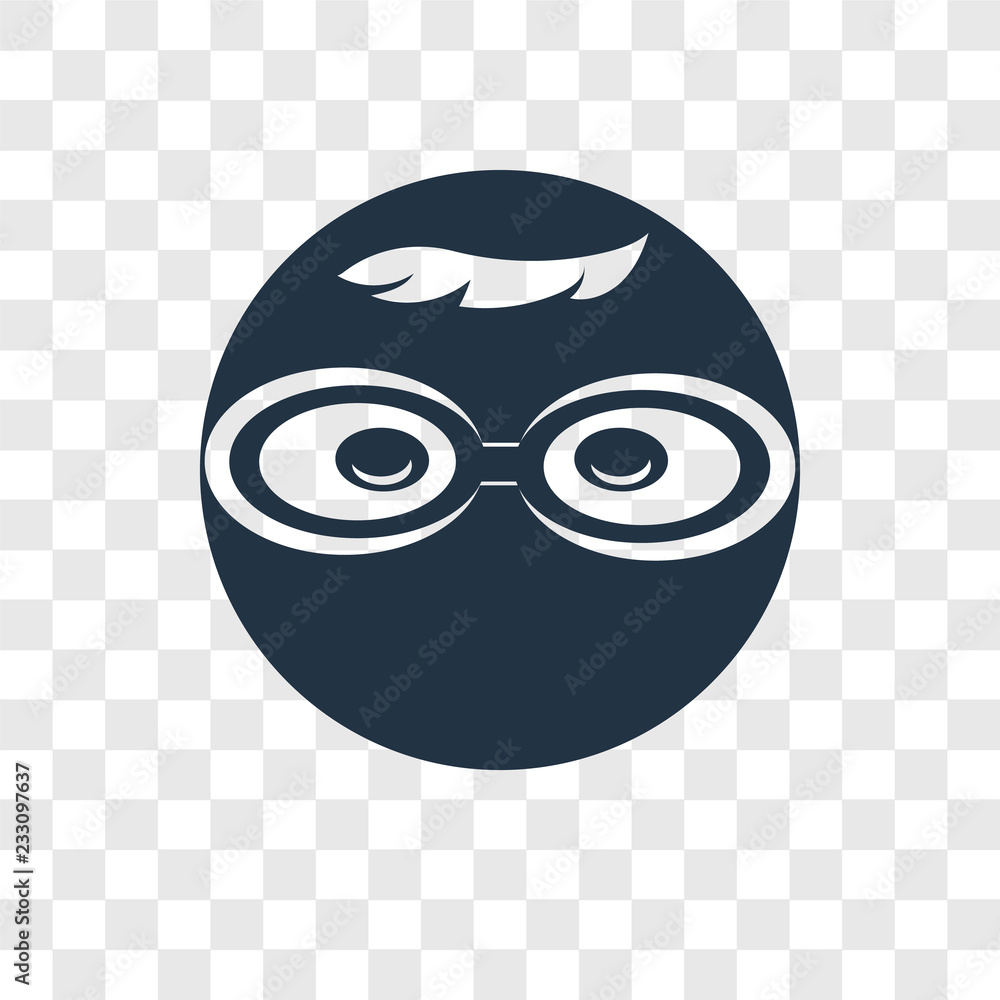 Nerd vector icon isolated on transparent background, Nerd transparency ...