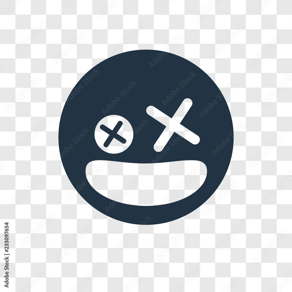 Dead vector icon isolated on transparent background, Dead transparency ...