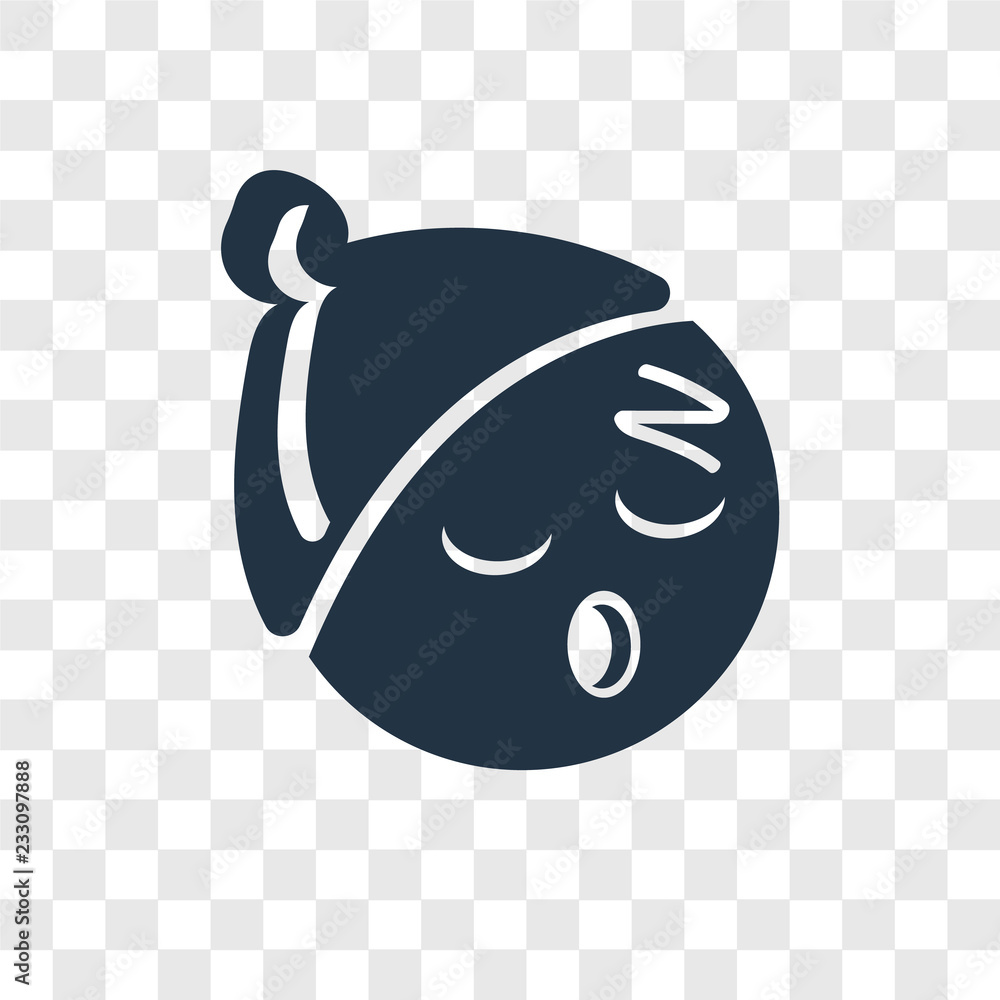 Sleeping vector icon isolated on transparent background, Sleeping ...