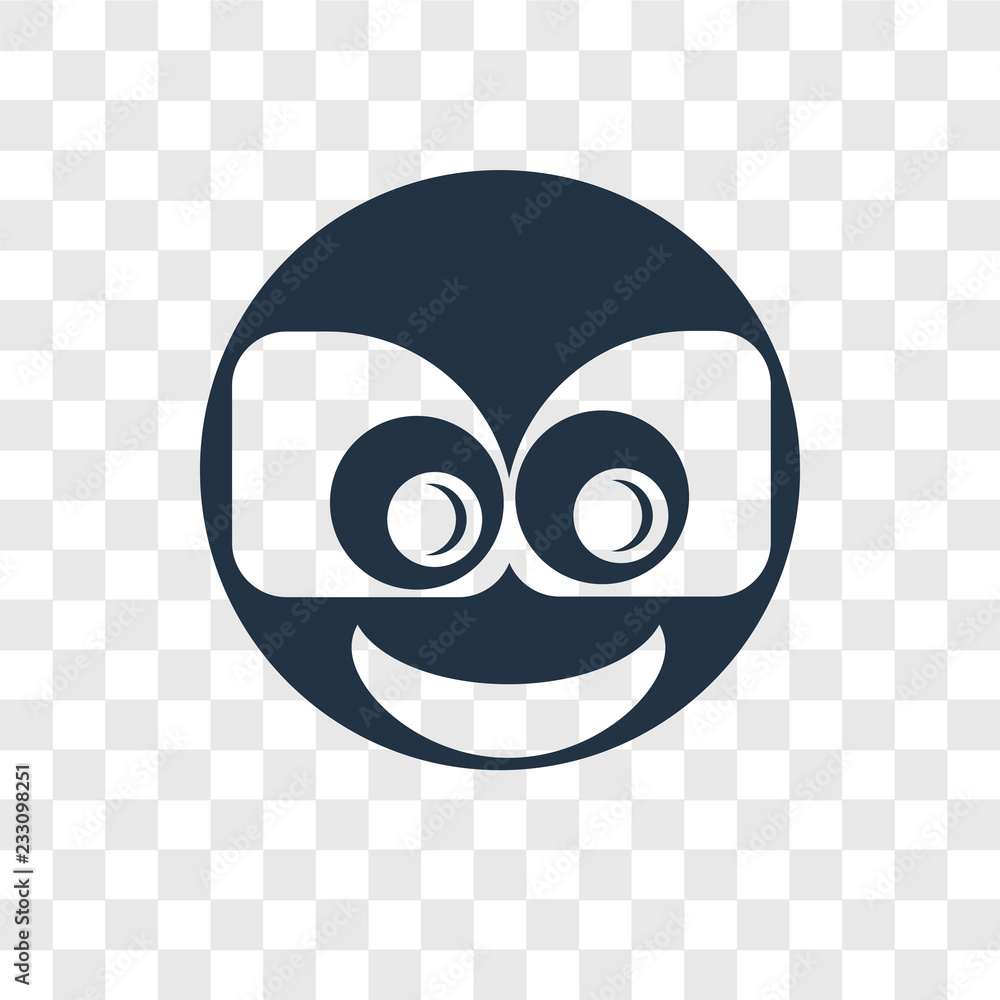 Nerd vector icon isolated on transparent background, Nerd transparency ...