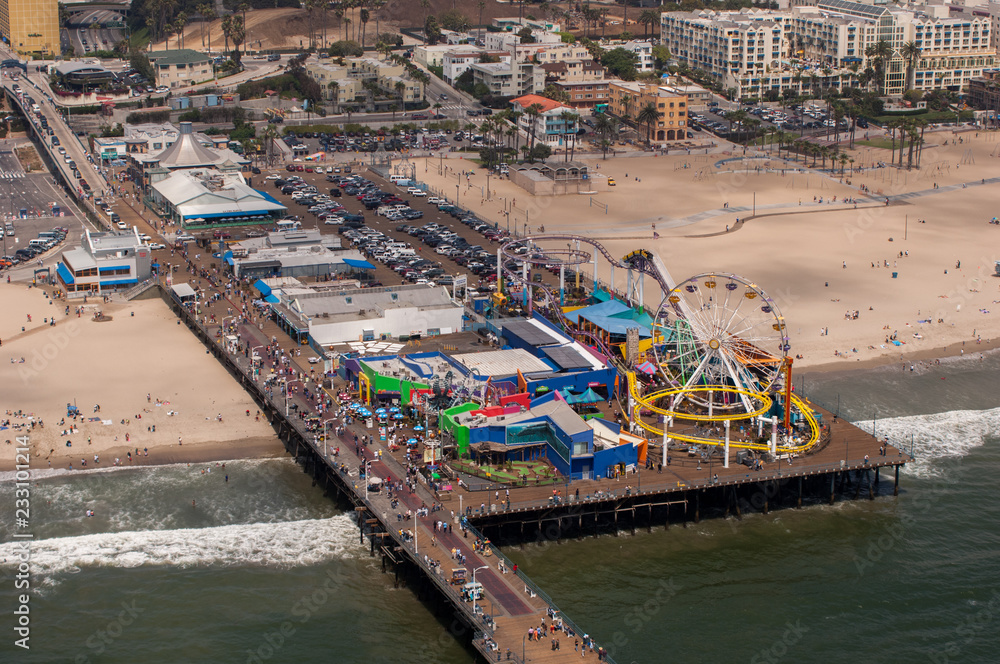 Santa Monica pier Stock Photo | Adobe Stock