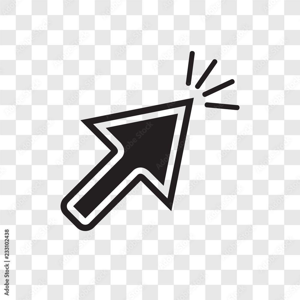 Cursor vector icon isolated on transparent background, Cursor ...
