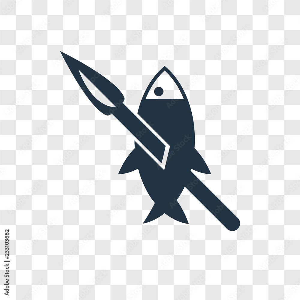Fishing vector icon isolated on transparent background, Fishing ...