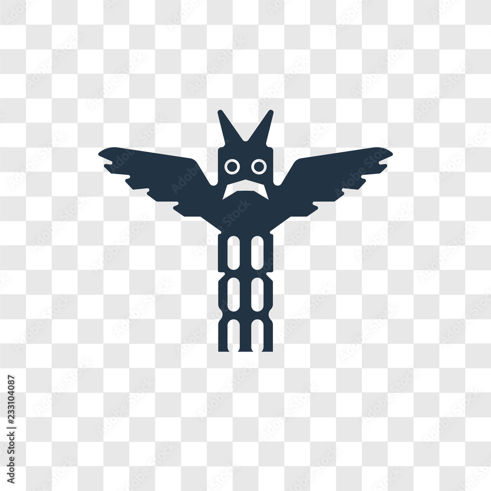 Totem vector icon isolated on transparent background, Totem ...