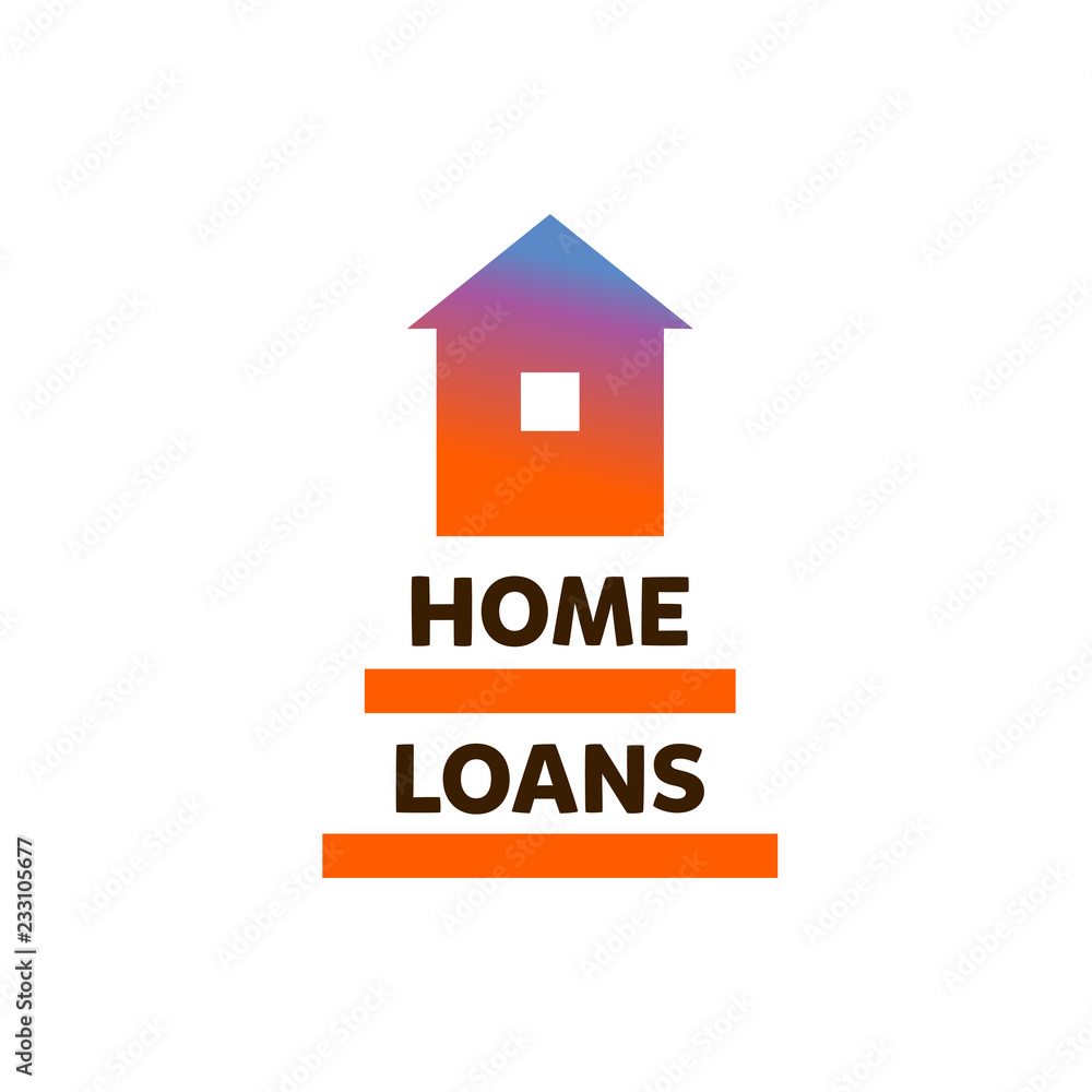House and home financial sign. Concept badge for corporate ident Stock ...