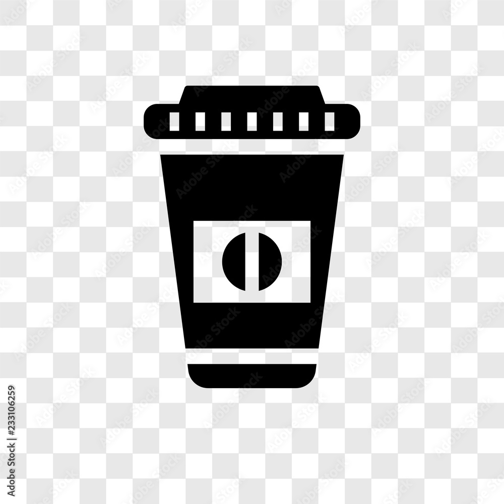 Paper cup vector icon isolated on transparent background, Paper cup ...