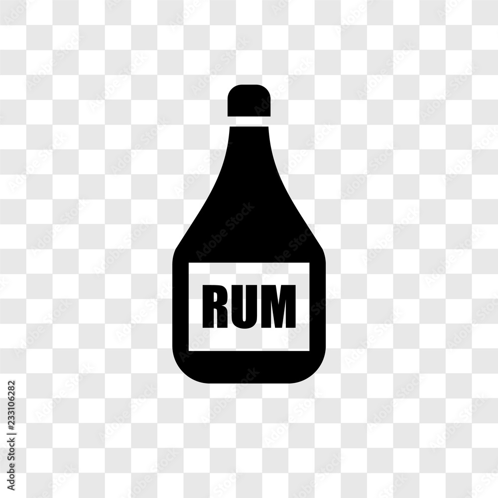 Rum vector icon isolated on transparent background, Rum transparency ...