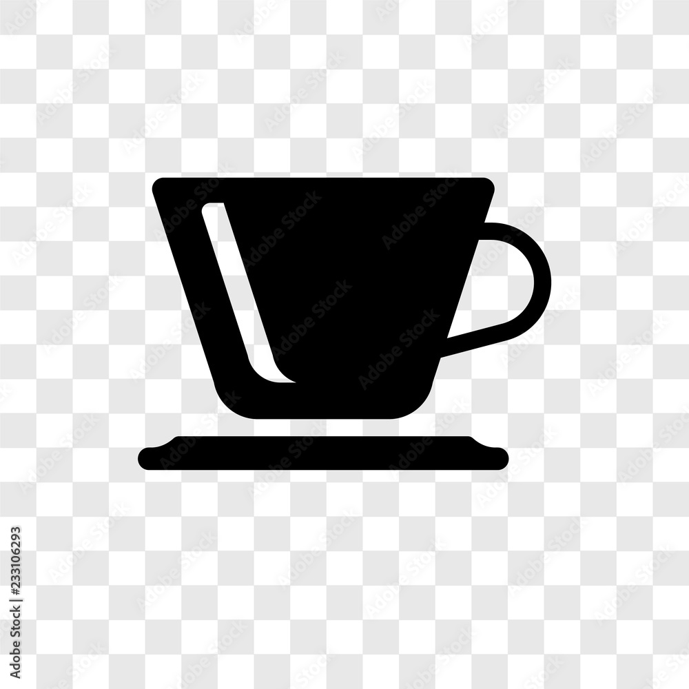 Cup vector icon isolated on transparent background, Cup transparency ...