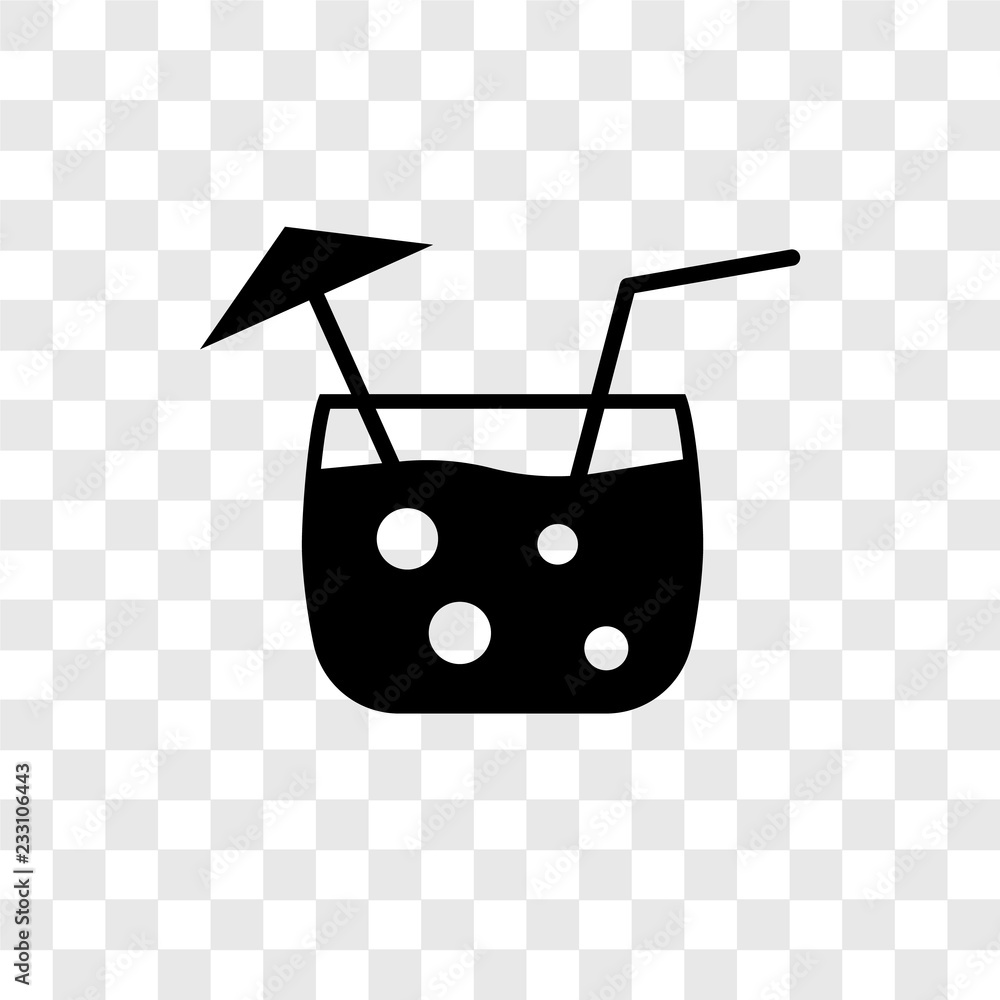 Malibu vector icon isolated on transparent background, Malibu ...